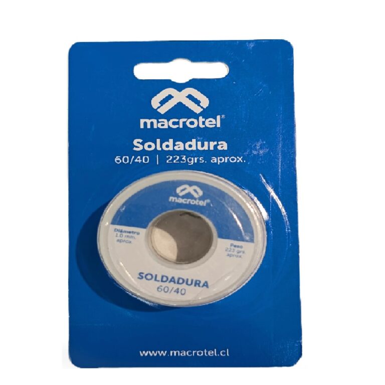 Soldadura Rollo 1mm/223g 60/40 – Macrotel MS-0550 – MCI Electronics