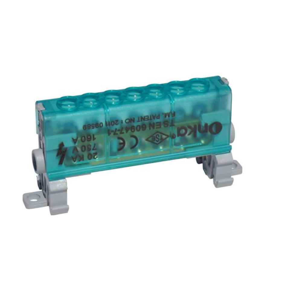 Unidad de distribución 7×12 mm² de un polo con tapa y 12 agujeros 2/10 ...