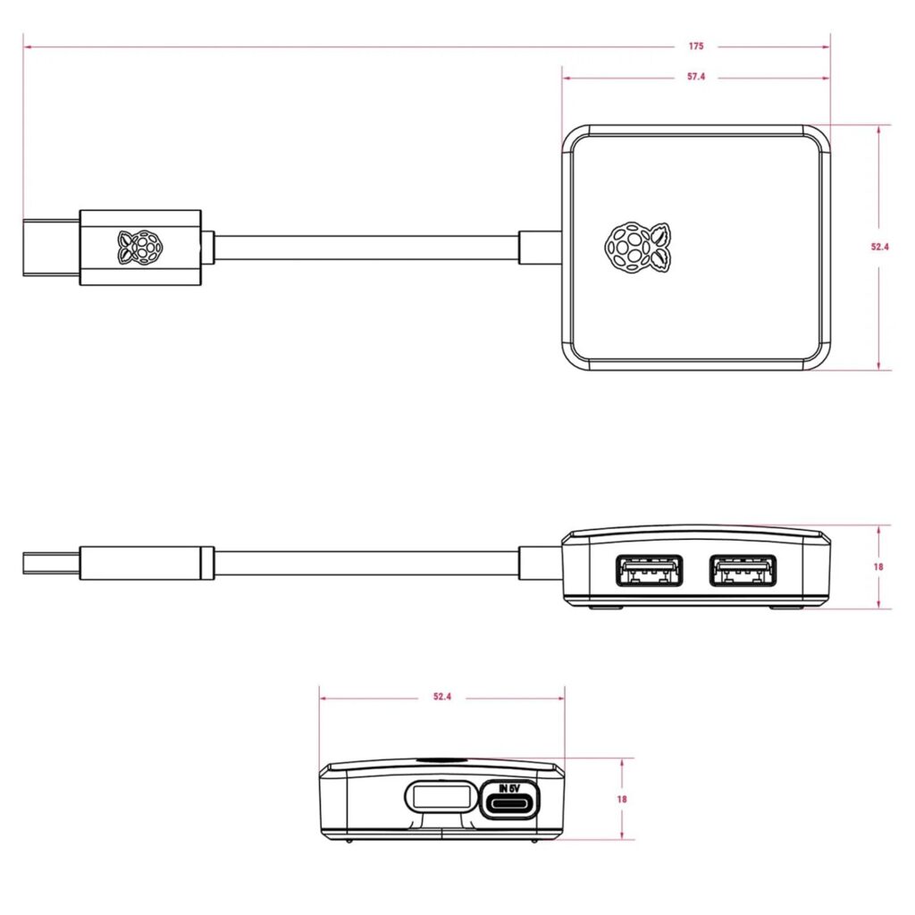 Raspberry Pi USB 3 HUB Oficial – MCI Electronics